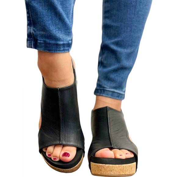 Corkys | Shoes | New Corkys Footwear Womens Carley Wedge Heels In Black ...